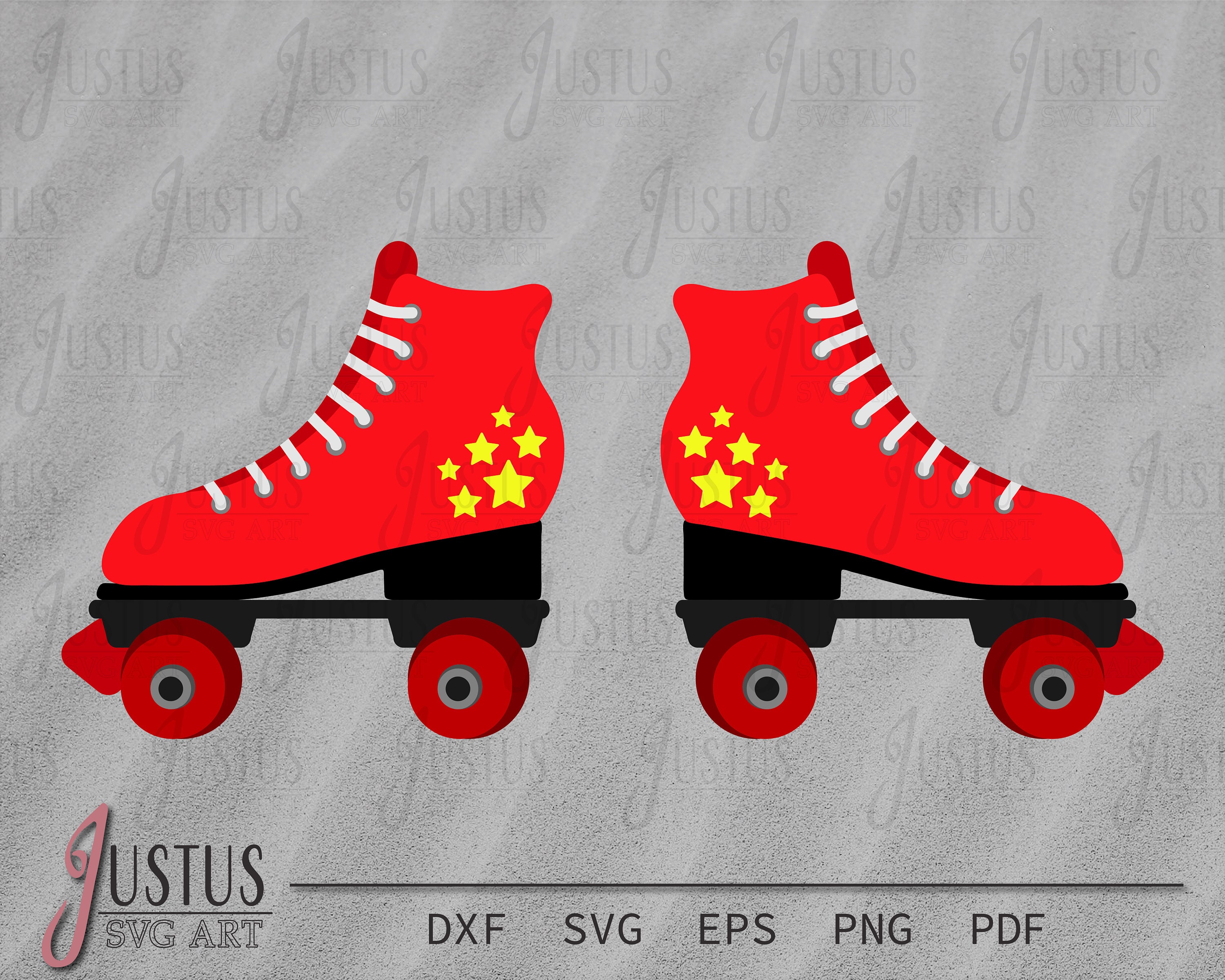 Red Roller Skates SVG Roller Skating Vector Roller Skate | Etsy