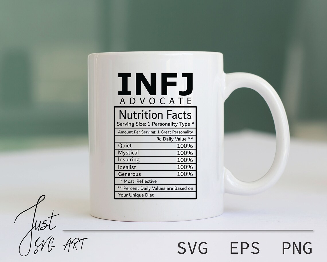 INFJ Advocate - INFJ Advocate SVG - Svg - Eps - Png - Nutrition Facts ...