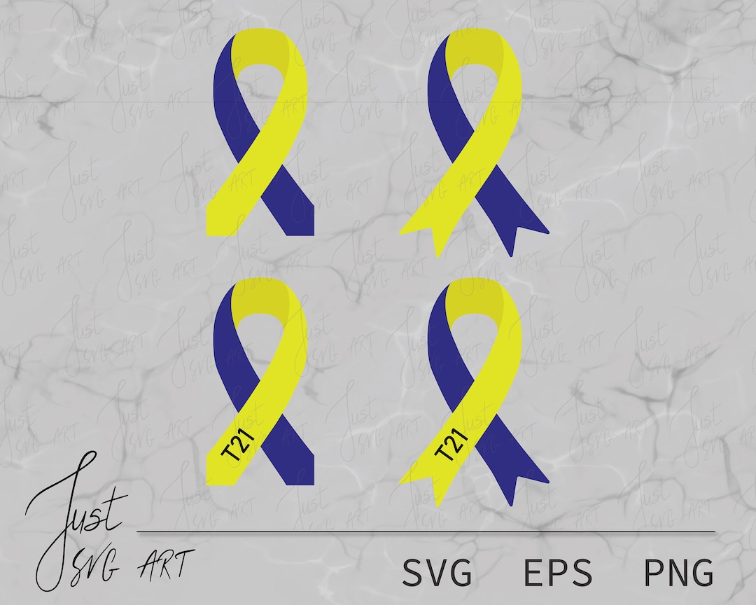 Down Syndrome Ribbon SVG - Down Syndrome SVG - Down Syndrome Awarenes ...