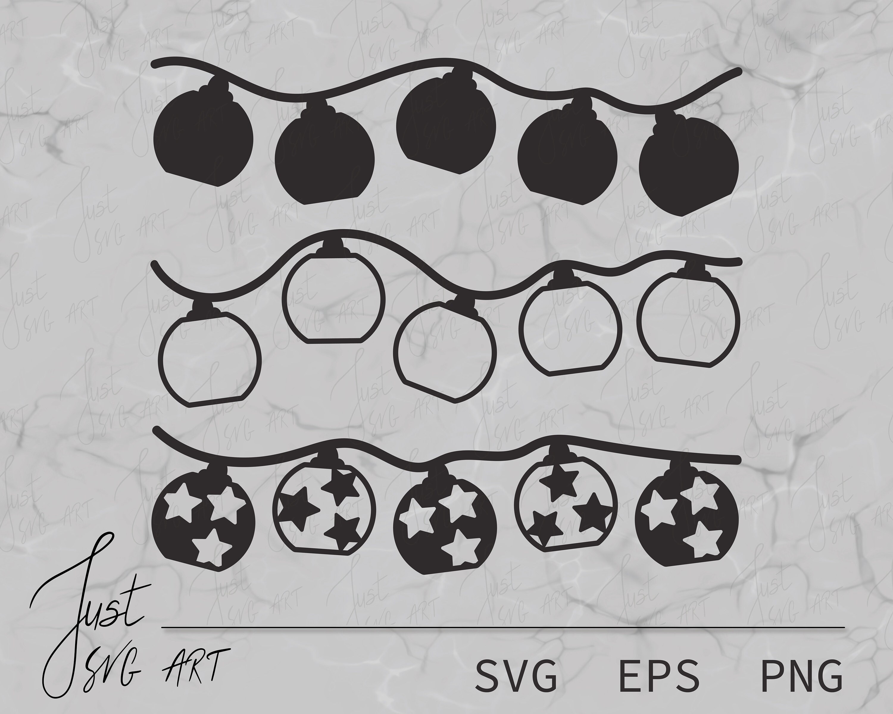 Lights SVG Lanterns SVG Christmas Lights SVG Decorative Lights Svg ...