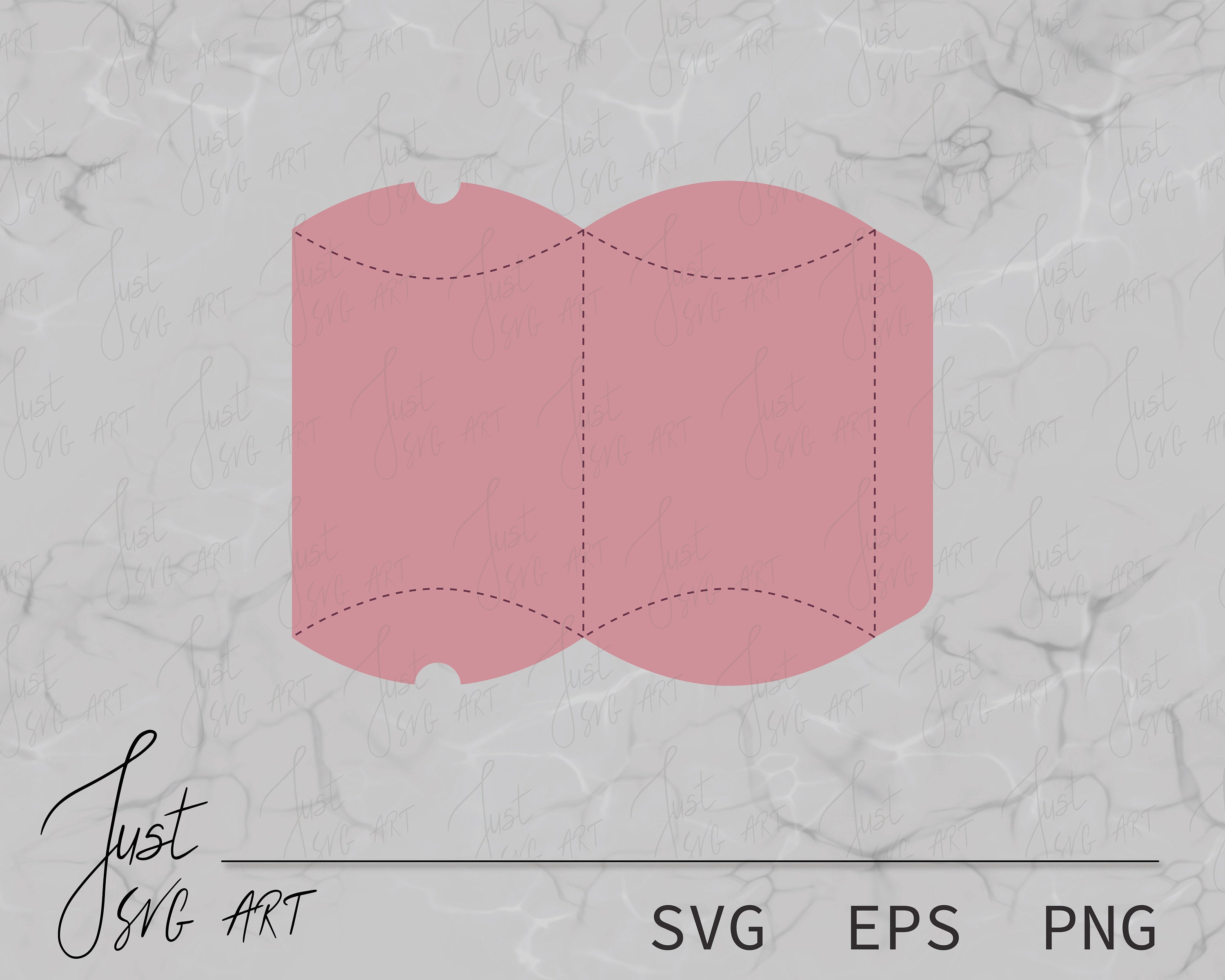 Pillow Box Template - Simple Box Template - Gift Box Template - Favor ...