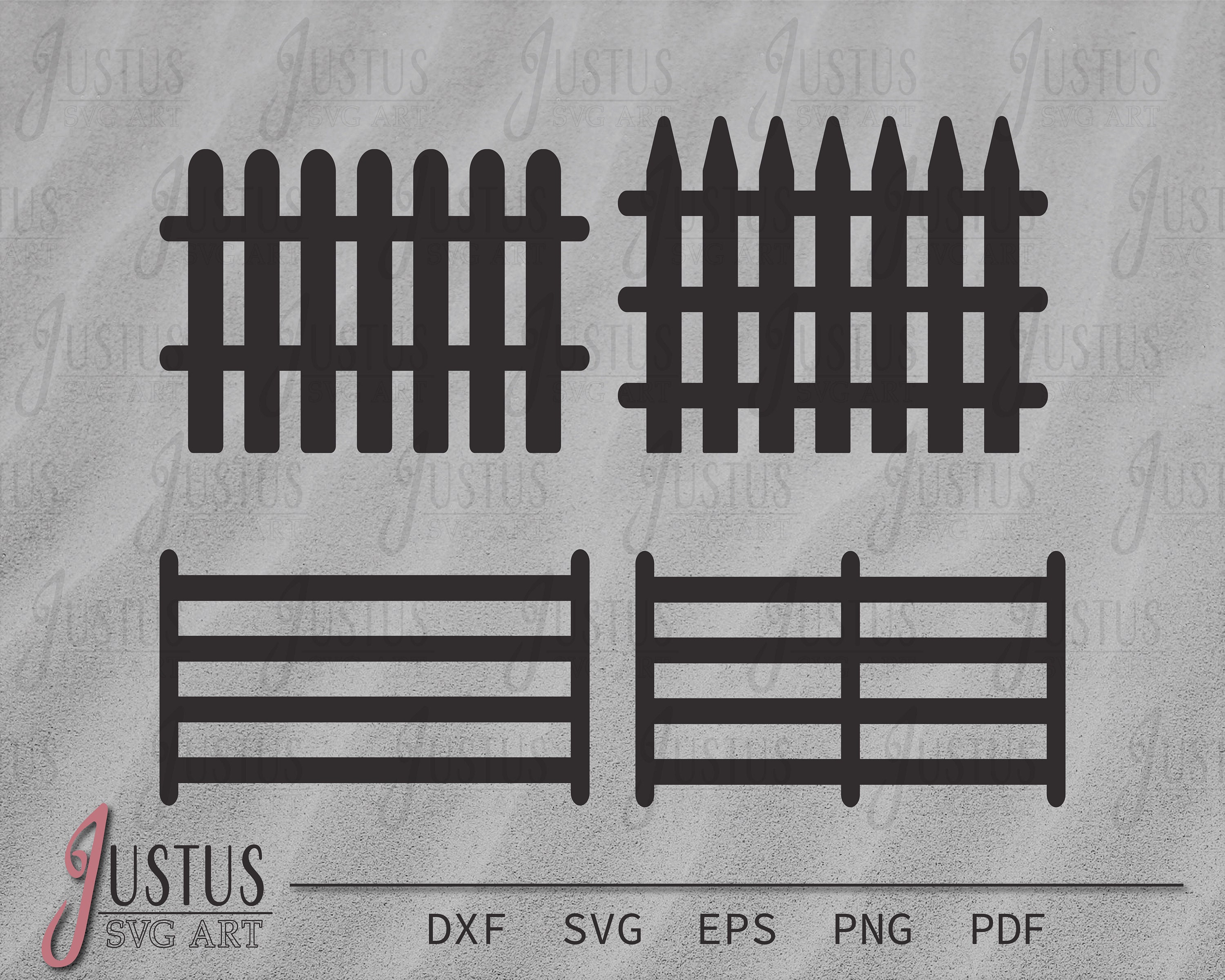 Fence Fences Fence SVG Fences Silhouette Fence | Etsy