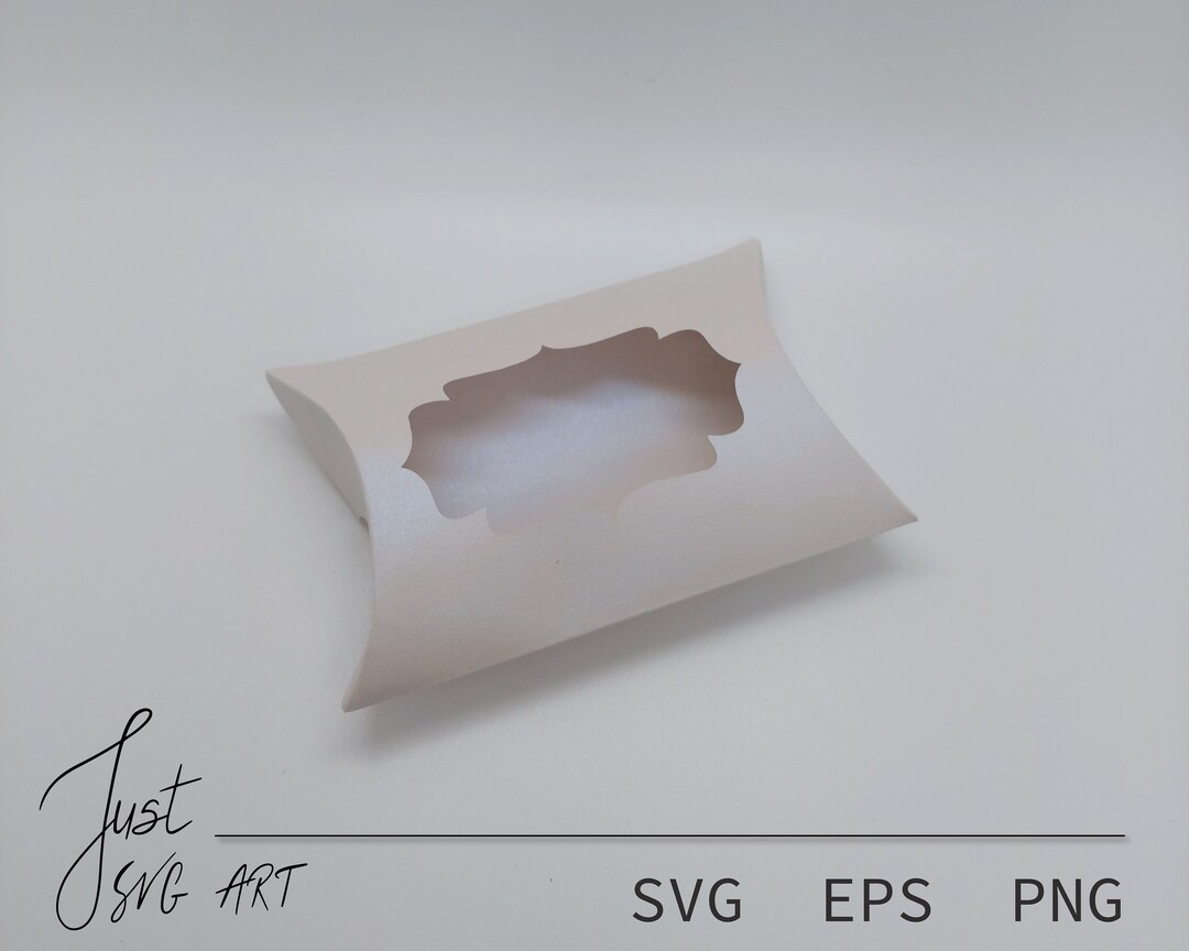 Pillow Box Template With A Window- Simple Box Template With A Window ...
