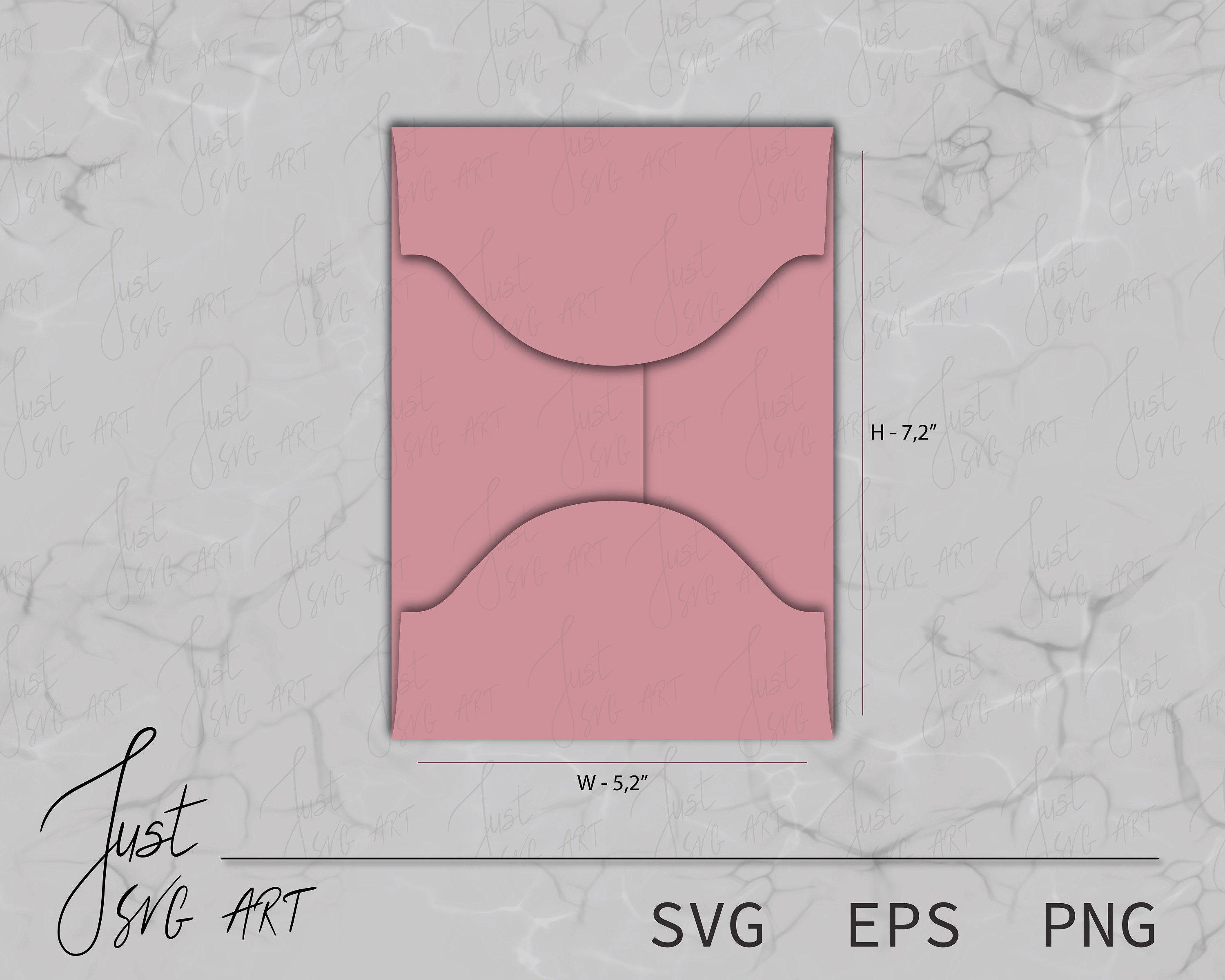 Simple Envelope Template 5.2x7.2 in - Envelope - Decorative Envelopes ...