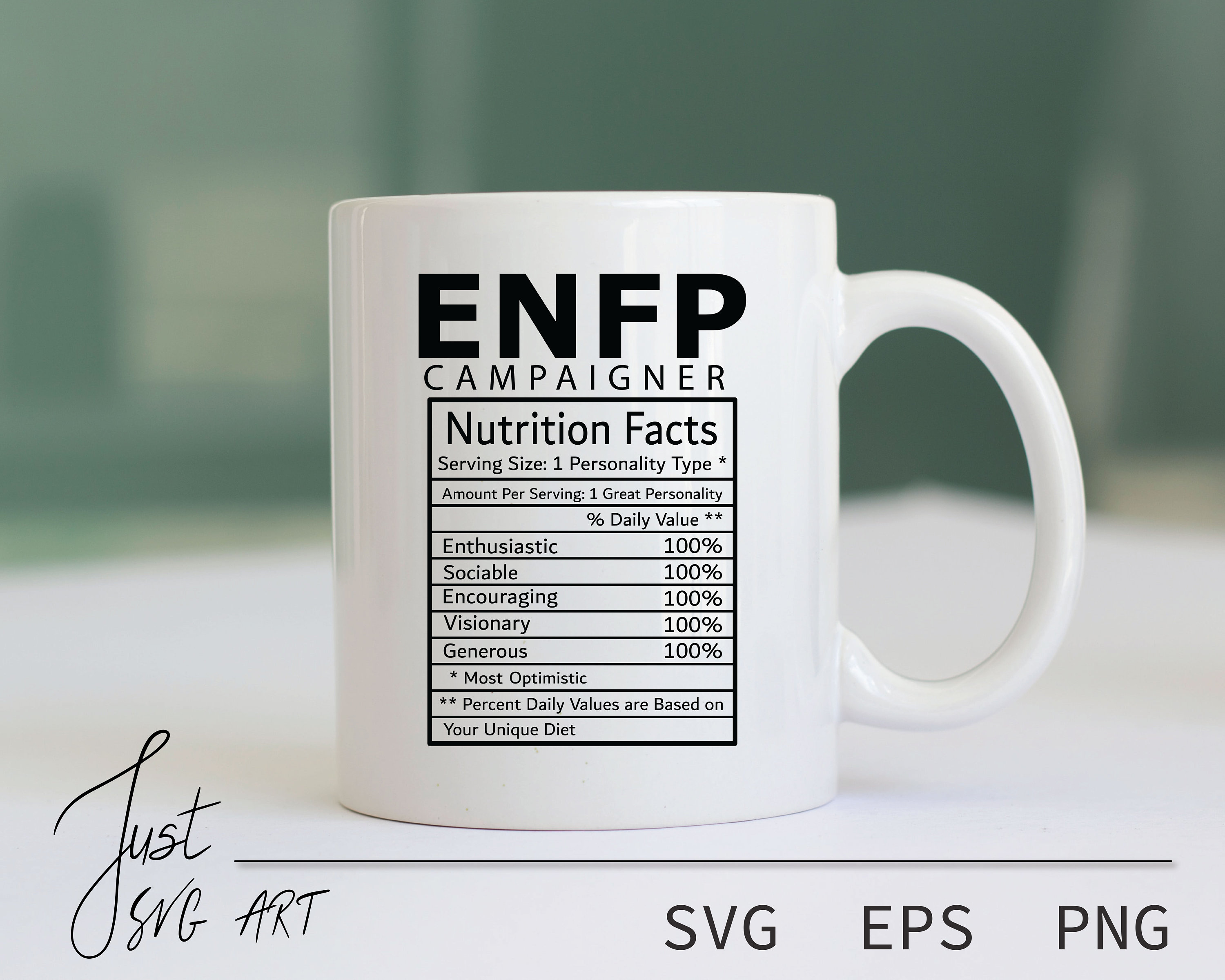 ENFP Campaigner - ENFP Campaigner SVG - Svg - Eps - Png - Nutrition ...