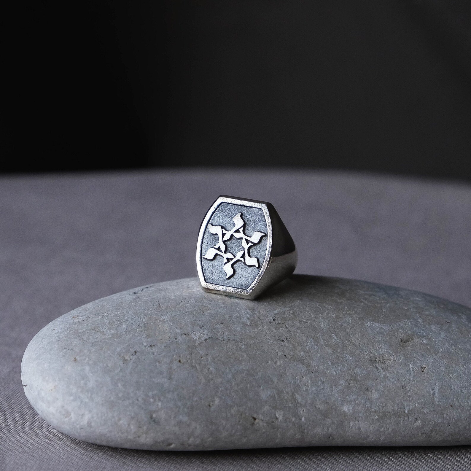 Hebrew Men Ring Judaica Silver Ring Unique Star of David - Etsy