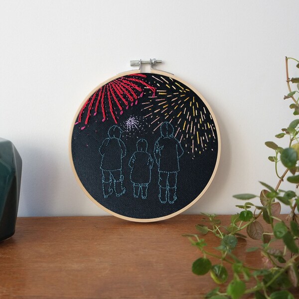 Fireworks Embroidery - Etsy