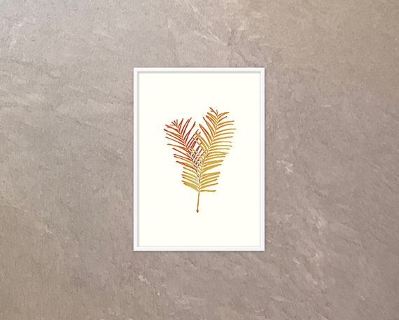 Botanical print Plant Drawing Poster Plant Printable Wall | Etsy