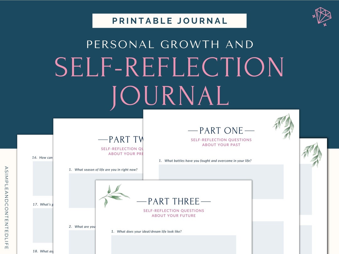 Reflection Journal for Personal Growth, Self Improvement, Self ...