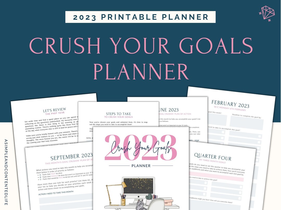 2023 Goal Planner Printable Goal Planning Goal Setting - Etsy