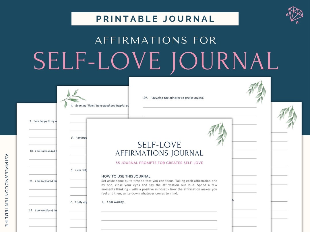 Affirmations Journal, Self Love Journal, Positive Affirmations ...