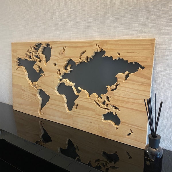 Wood World Map - Etsy