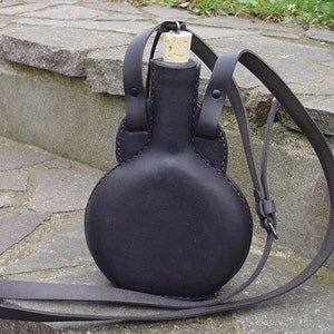 500 Ml Medieval Leather Bottle - Historical Leather Flask - Medieval ...