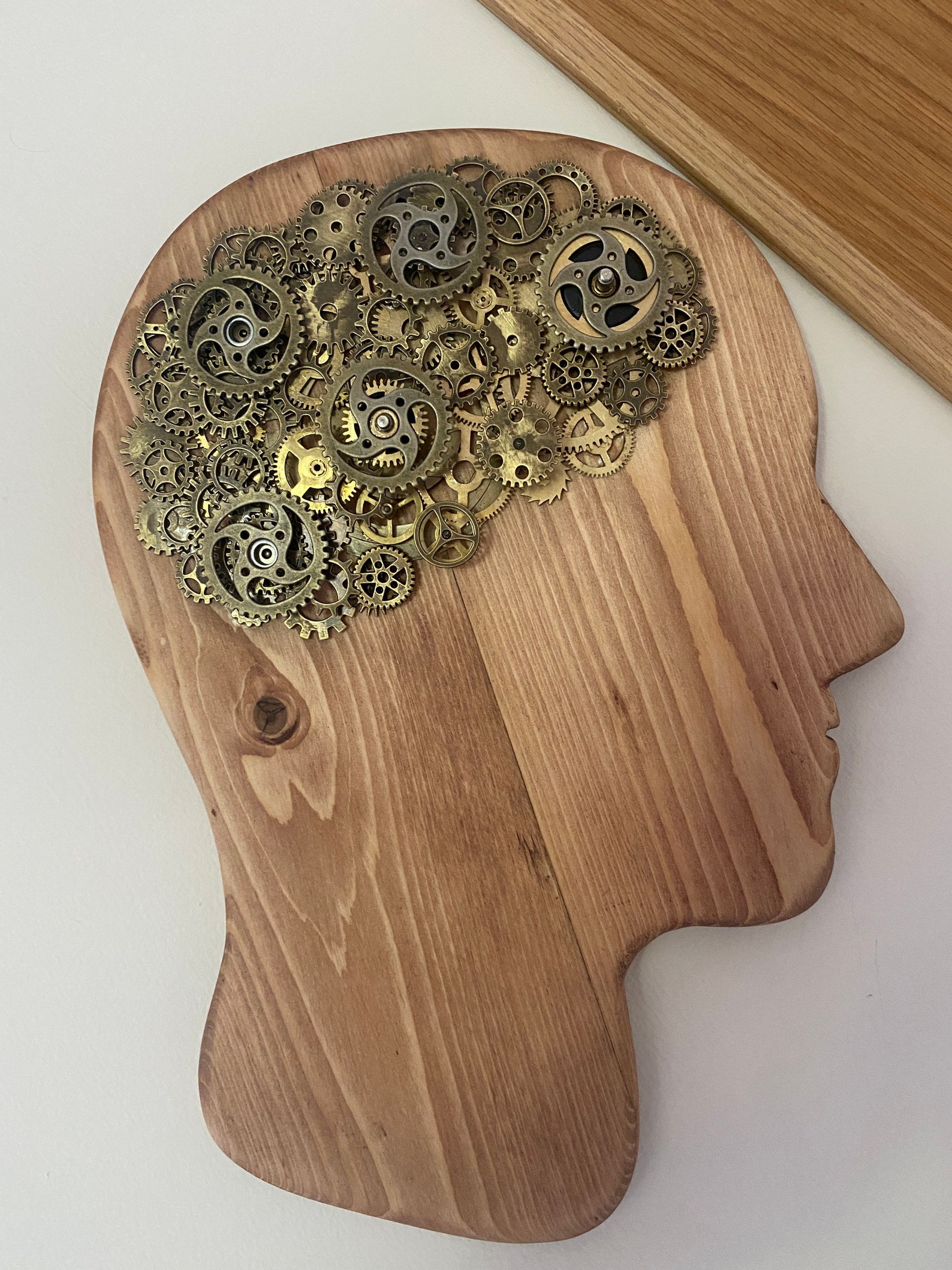 Steampunk Head Cogs and Gears Home Decor Wall Hanging - Etsy