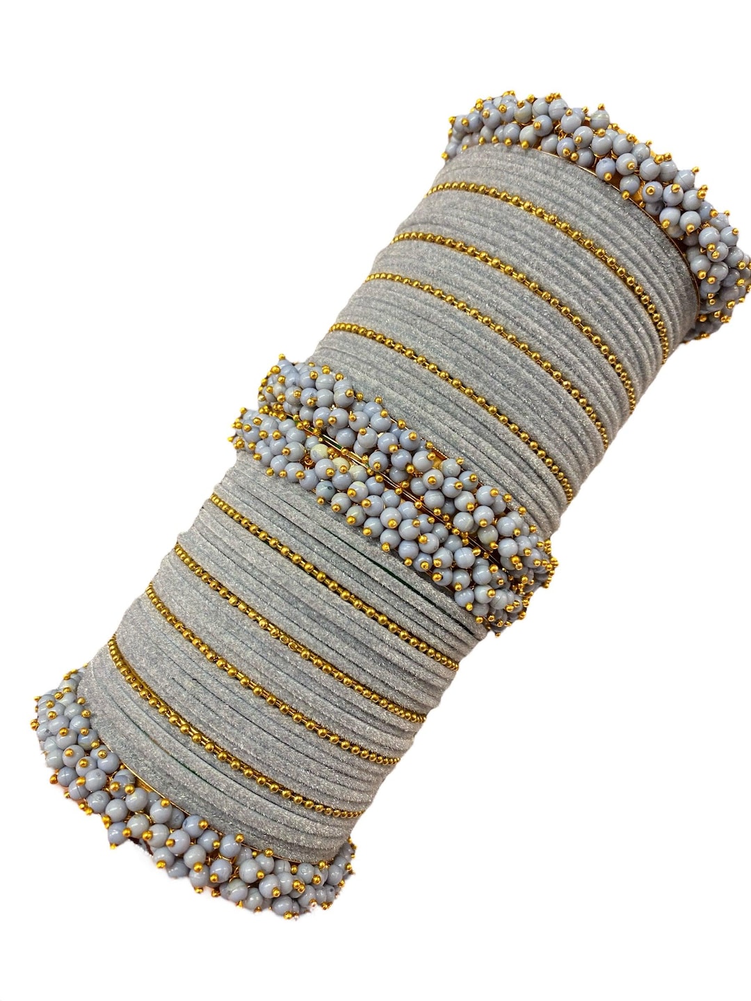 Asian Indian Bridal Bangles Set | Grey Velvet Bangles | Pakistani ...