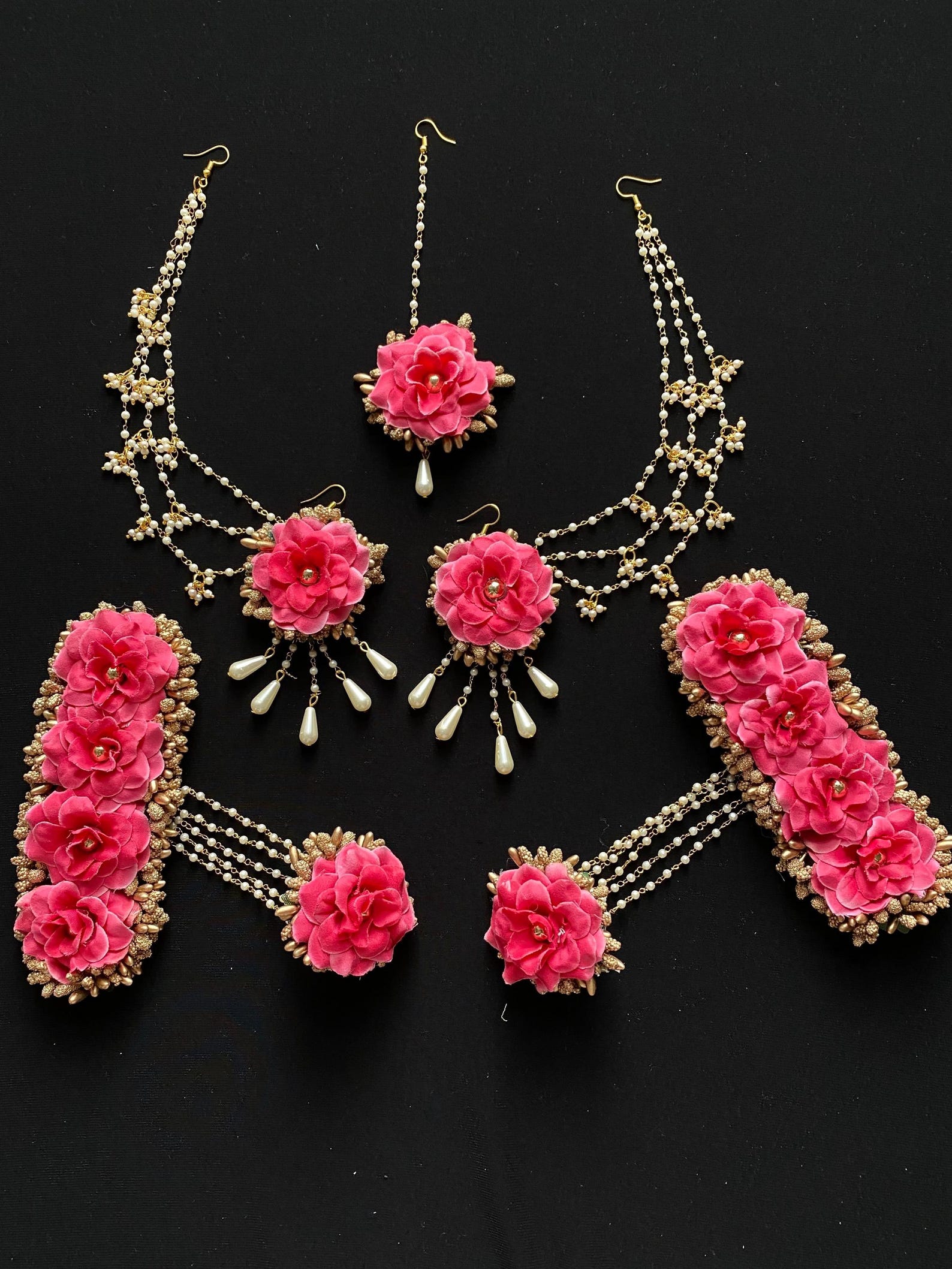 Artificial Flower Mehndi Haldi Bridal Jewellery | Asian Indian Bridal ...