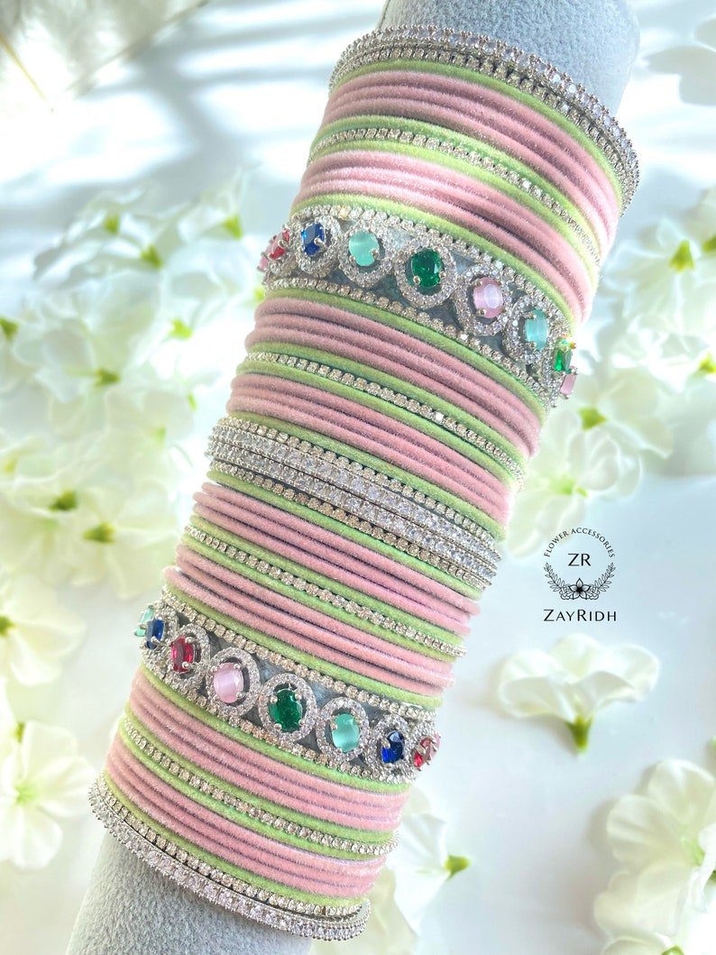Indian Asian Pakistani Pastel Bridal Party Bangle Set Churiya - Etsy