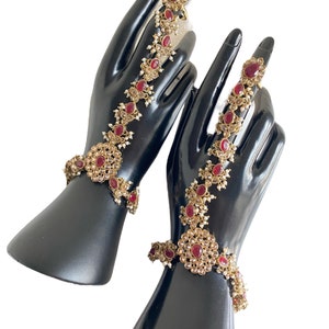 Red Indian Bridal Hand Harness - Etsy