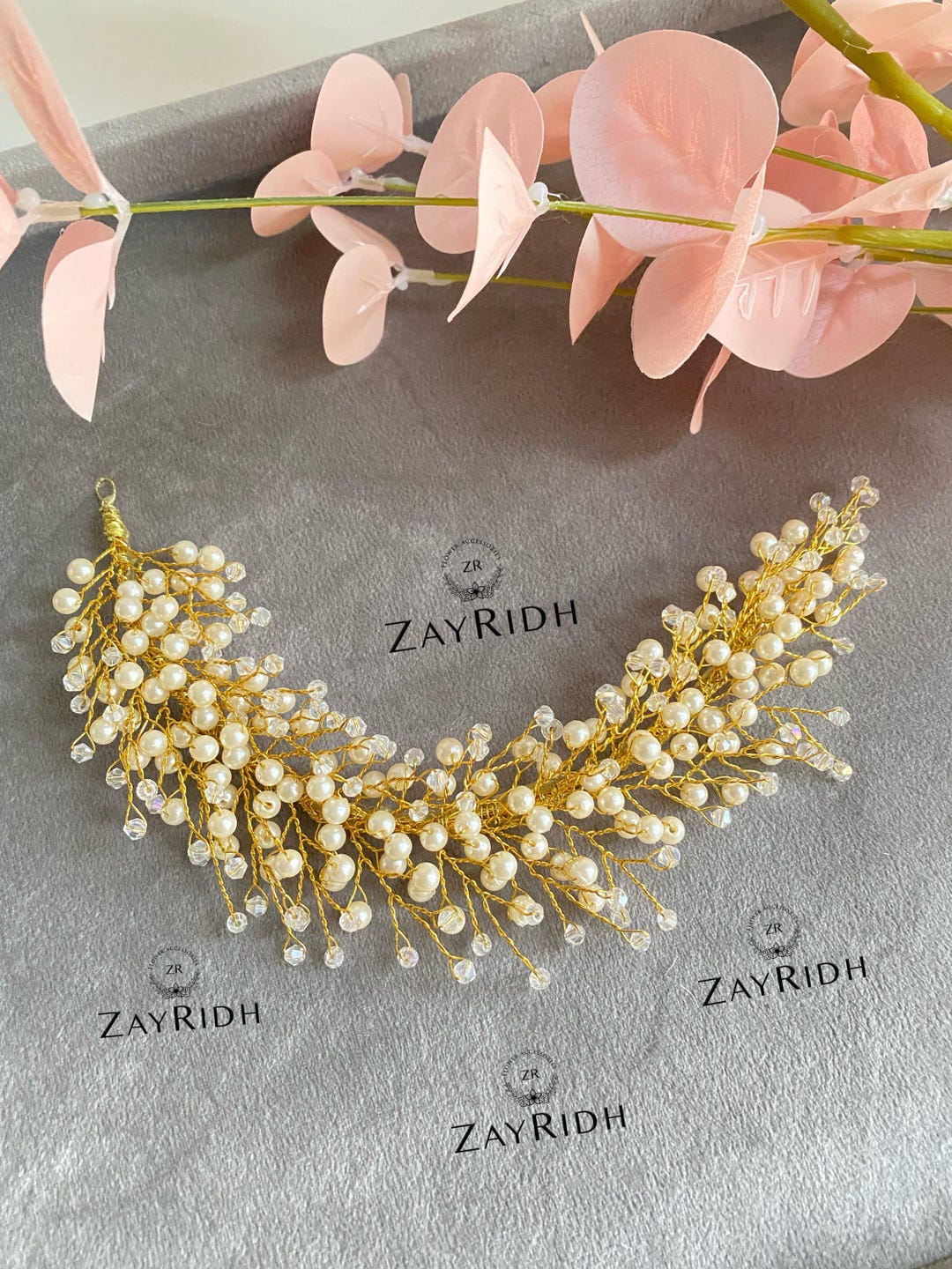 Gold Hair Gajra for Bun - Elegant Floral Hair Accessory for Weddings ...