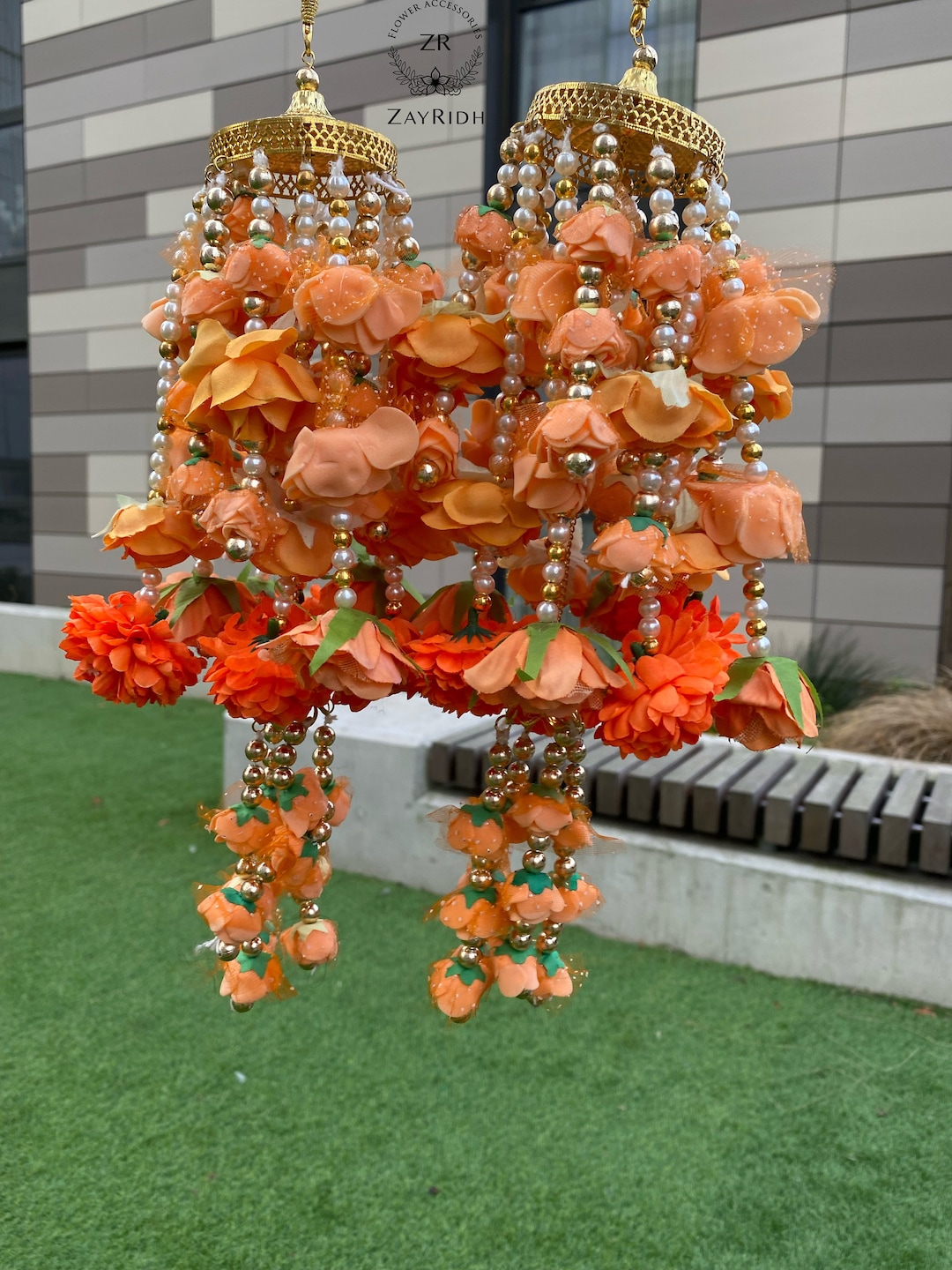 Orange Flower Kaleere Wedding Kalira Bridal Kalire Indian Mehndi Haldi ...