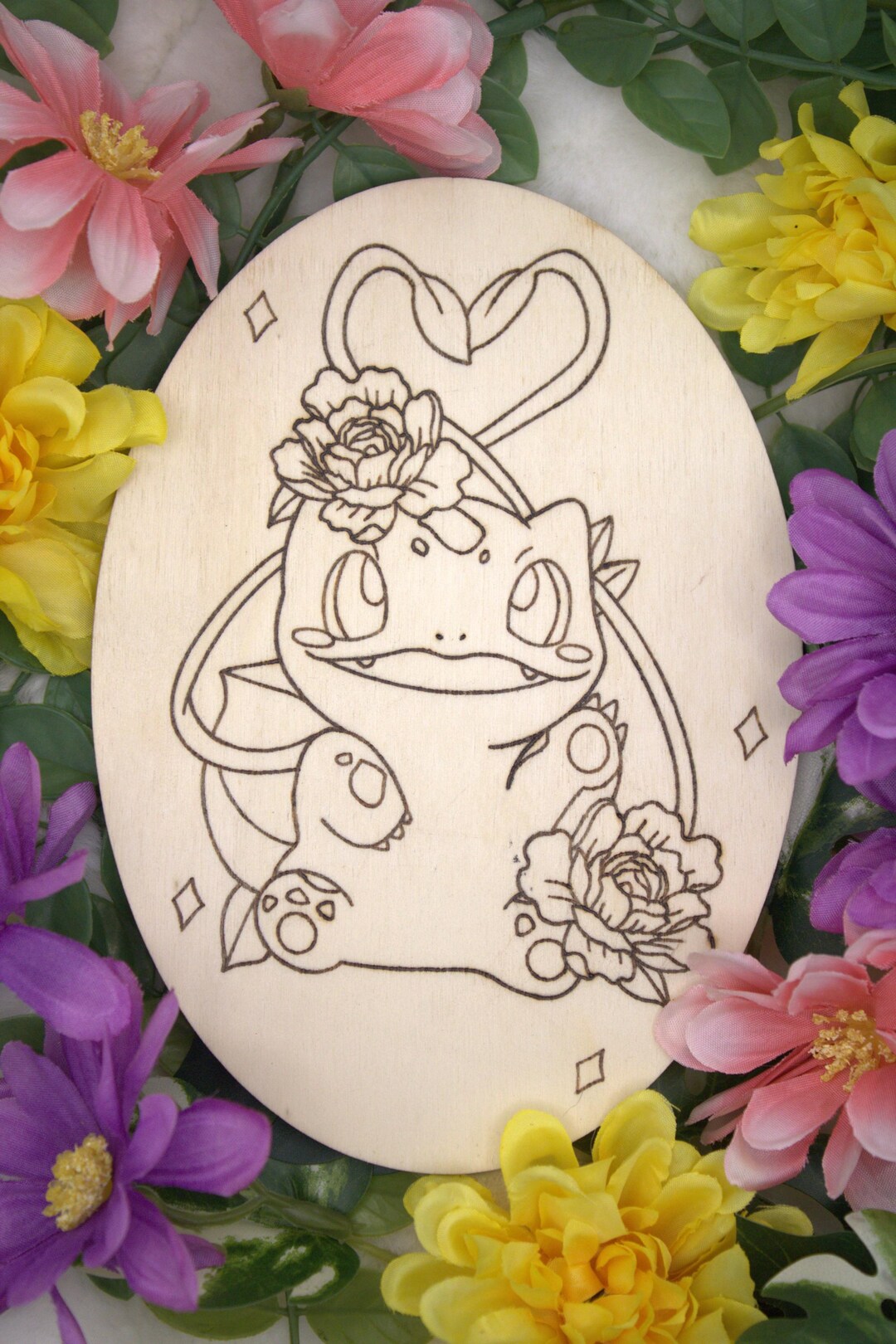 Bulbasaur Pokemon Wood Burned Panel - Etsy