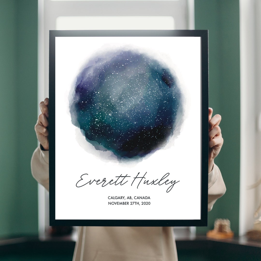 Personalized Star Map | Night Sky | Digital Art | Print | Wall Décor ...