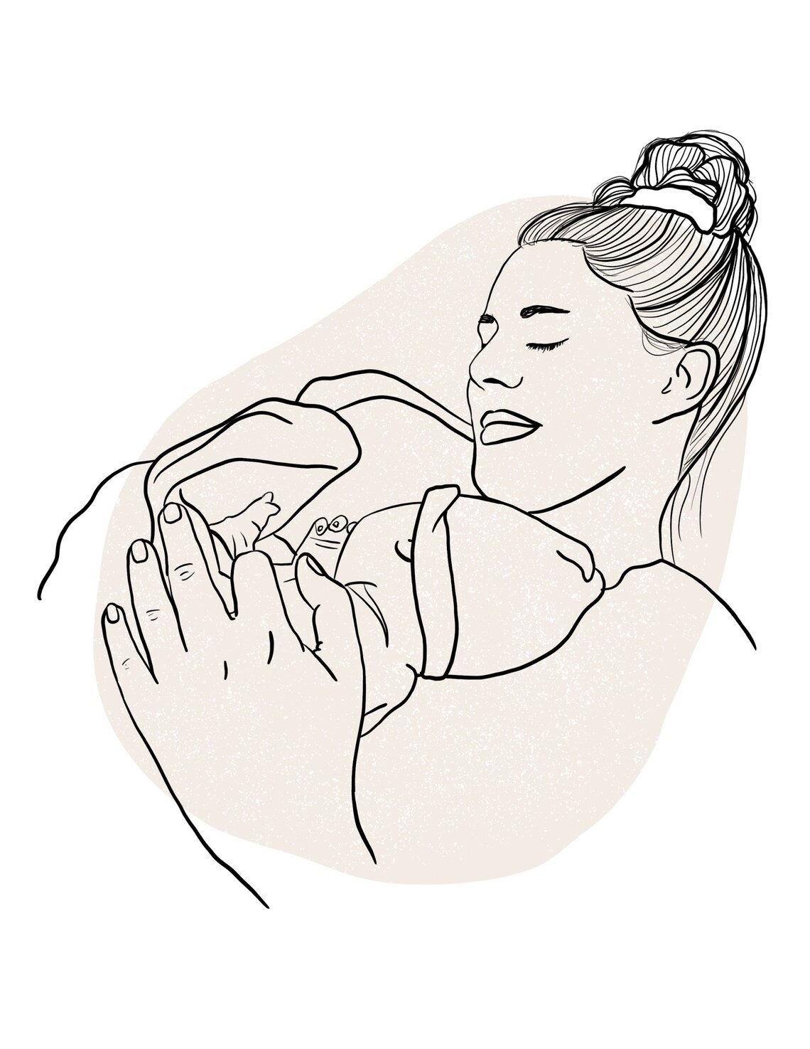 Custom Illustration Newborn Illustrations Birth - Etsy Canada