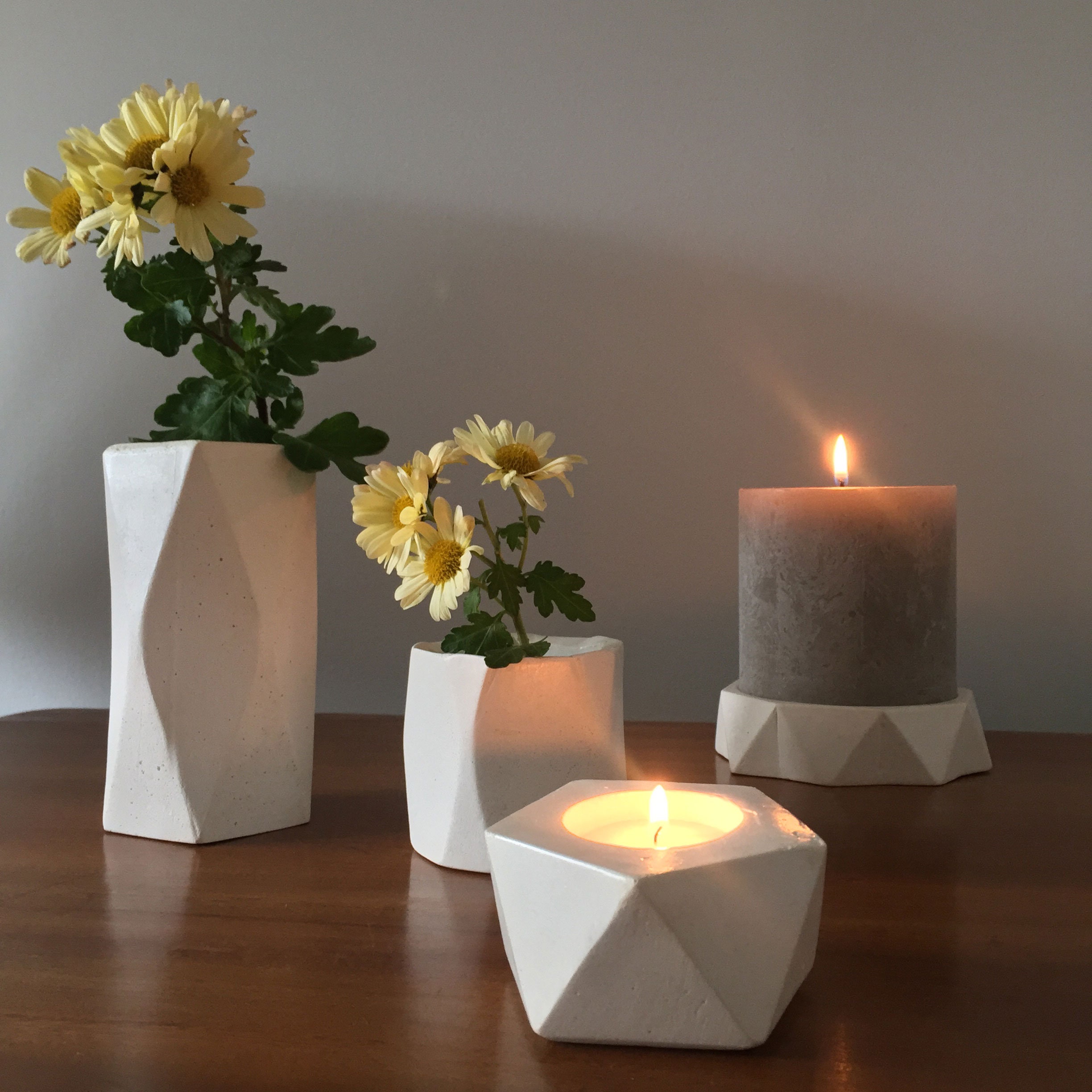 Contemporary Vases or Perfect Pen Holders Polished Concrete With ...