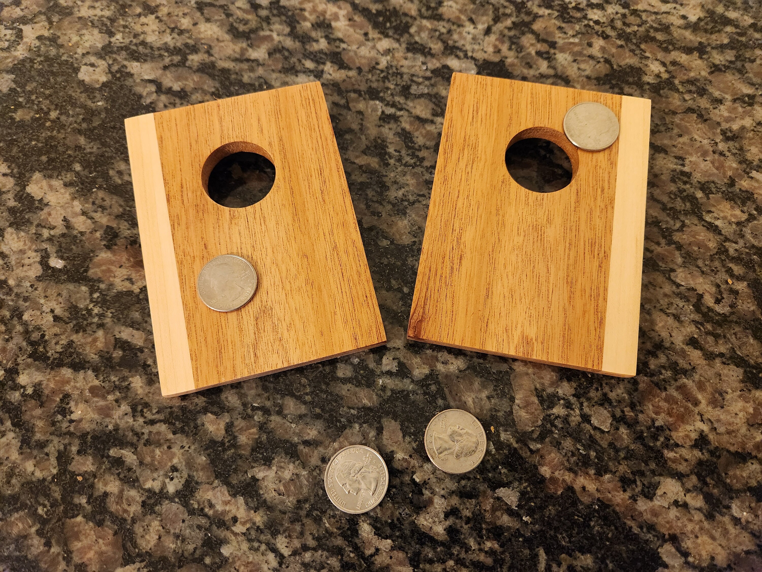 Coinhole / Mini Cornhole / Bartop Game - Etsy