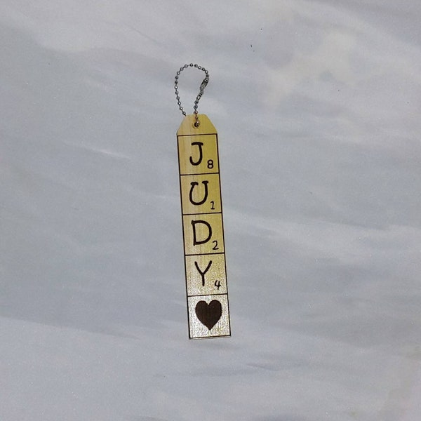Scrabble Key Chain - Etsy