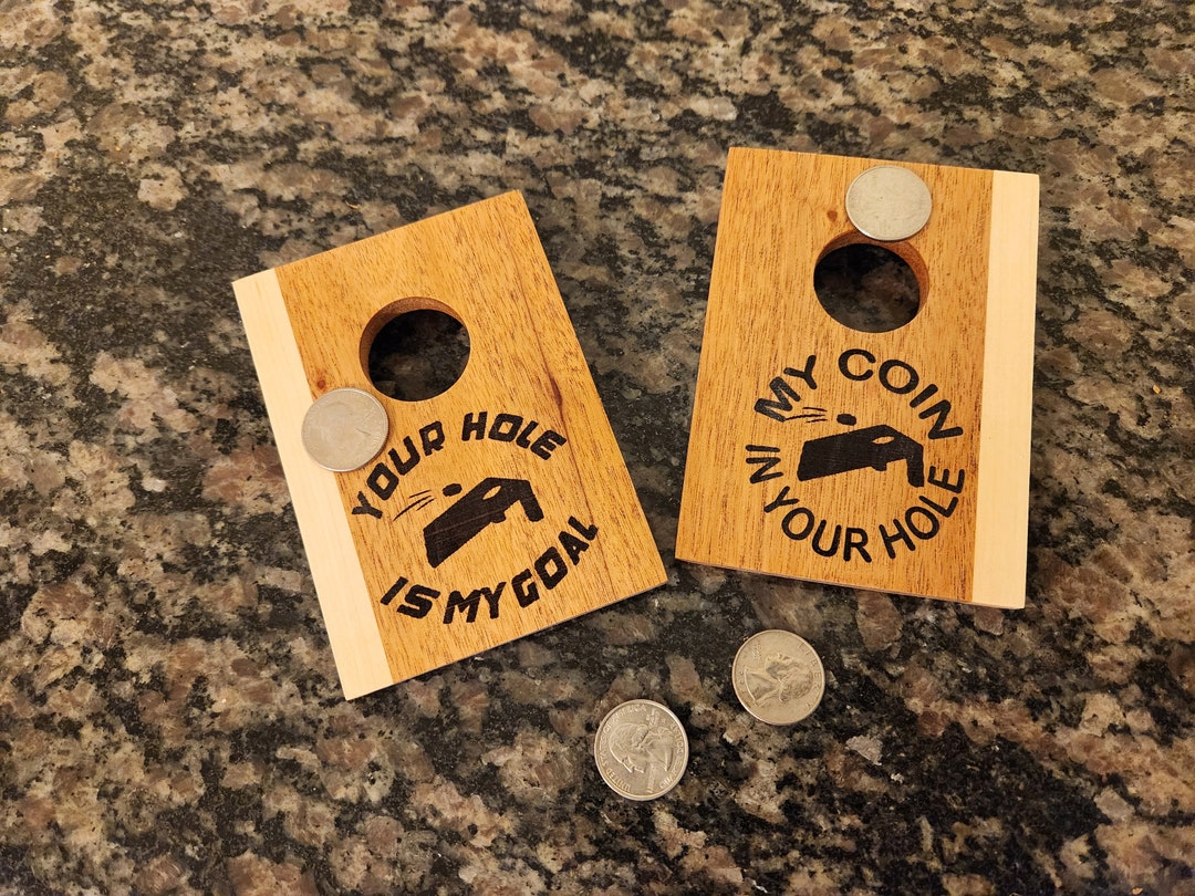 Coinhole / Mini Cornhole / Bartop Game - Etsy