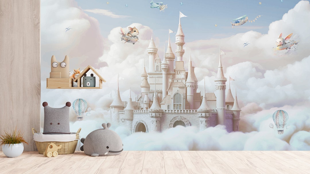 Custom Size Wallpaper - Animal Castle Magic Pink Castle in the Clouds ...