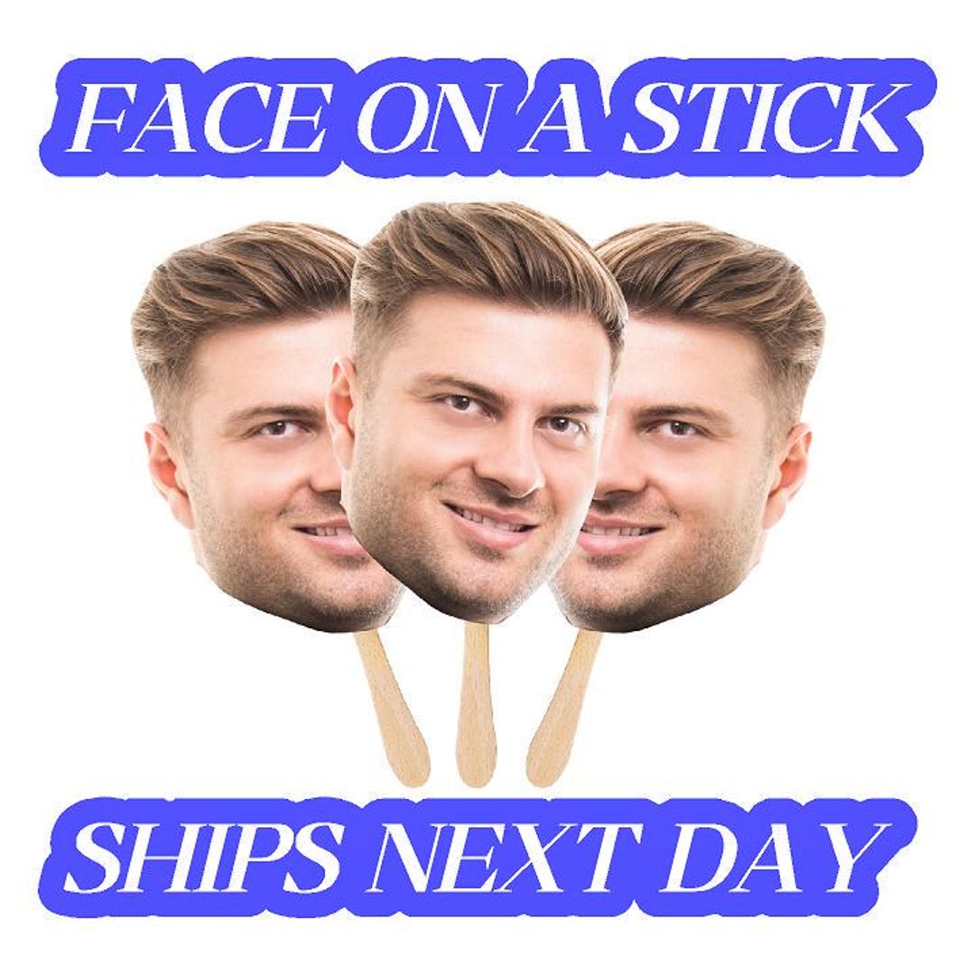 Face on A Stick Big Head Cutouts Big Head Graduation Birthday Sports ...