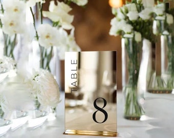 Custom Acrylic Table Numbers With Stand Black Plexi Table Numbers ...