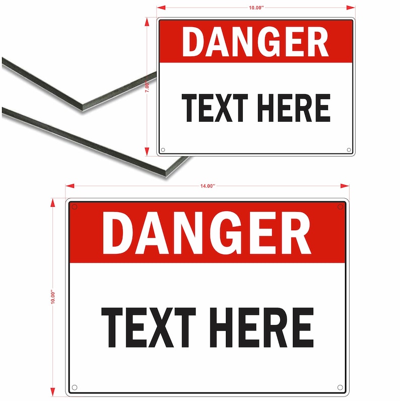 Custom Metal Sign Personalized Caution, Danger, Notice, Warning Sign ...