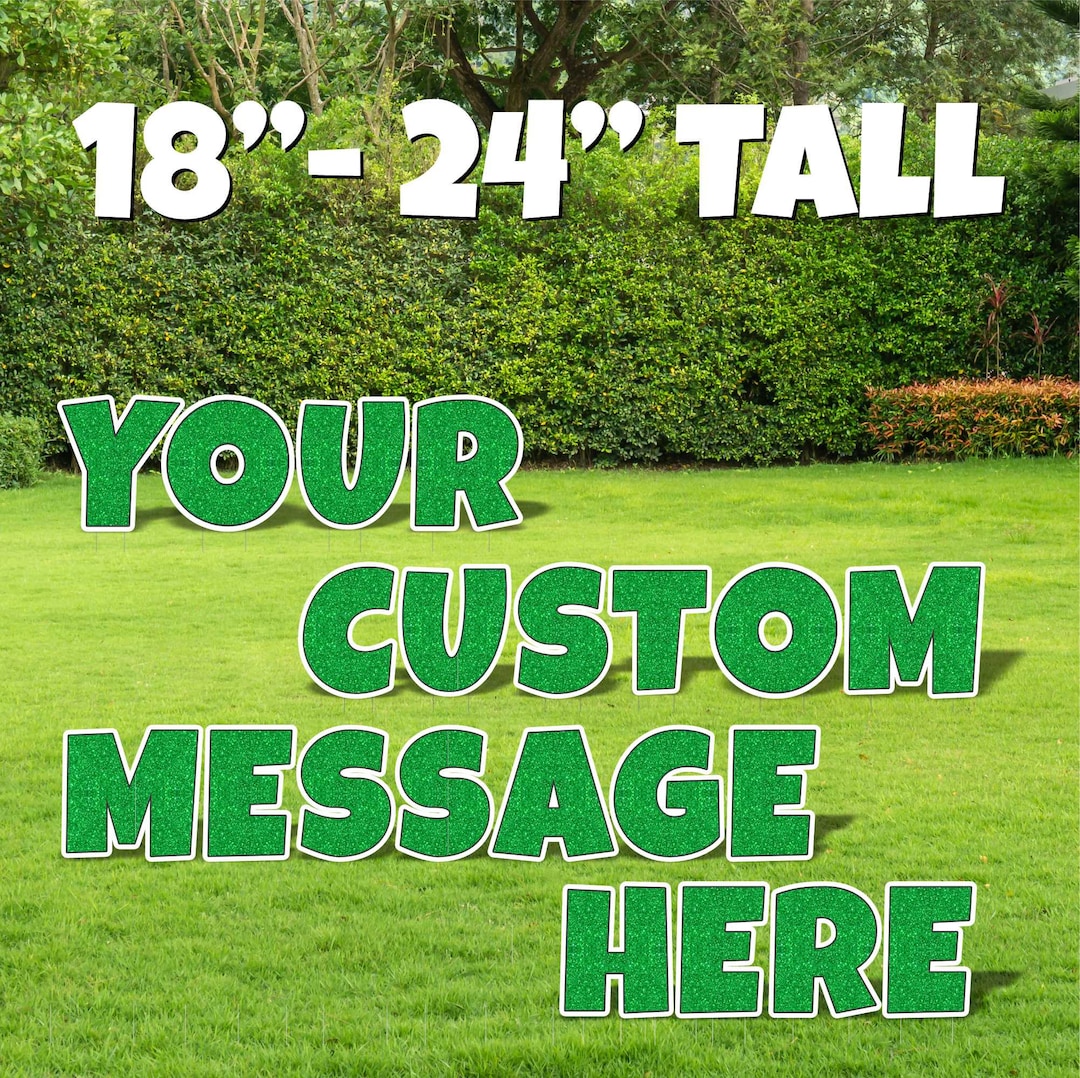 Custom Letter Yard Sign-build Your Own Sign-lawn Letter Sign-birthday ...