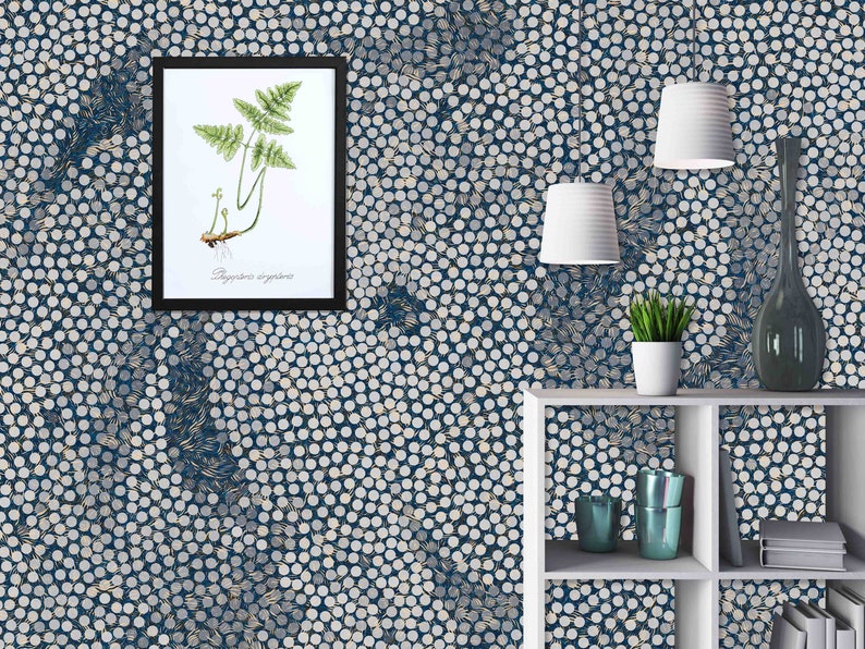 Retro Abstract Wave Wallpaper: Custom Size Peel and Stick - Etsy