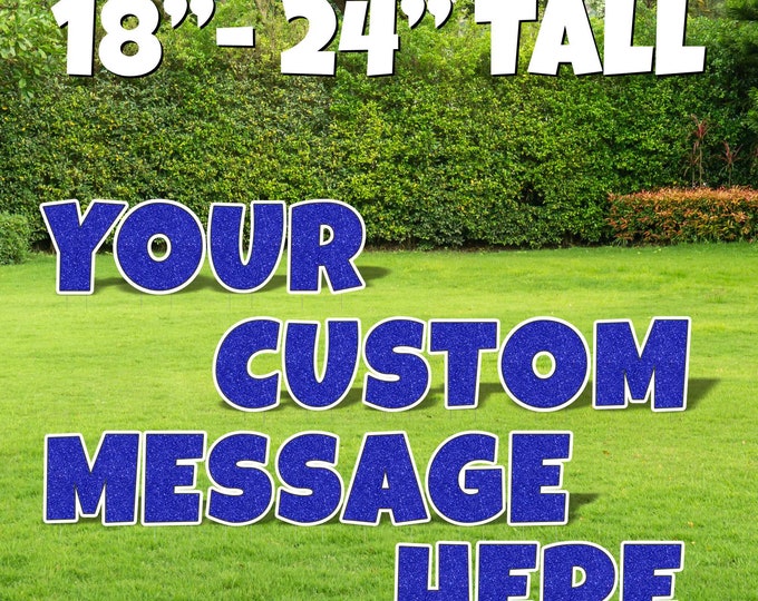 Colorful Yard Sign Letters With Yard Stakes Included | Custom Large ...