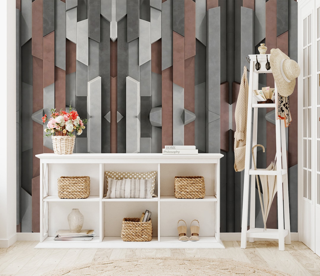 3D Stone Pattern Wallpaper: Custom Size, Peel and Stick - Etsy