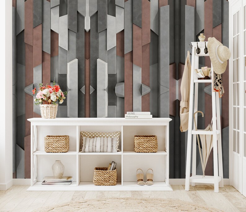 3D Stone Pattern Wallpaper: Custom Size, Peel and Stick - Etsy