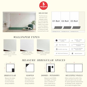 Custom Size Wallpaper - Modern Abstract Graphic Wallpaper - Peel and ...
