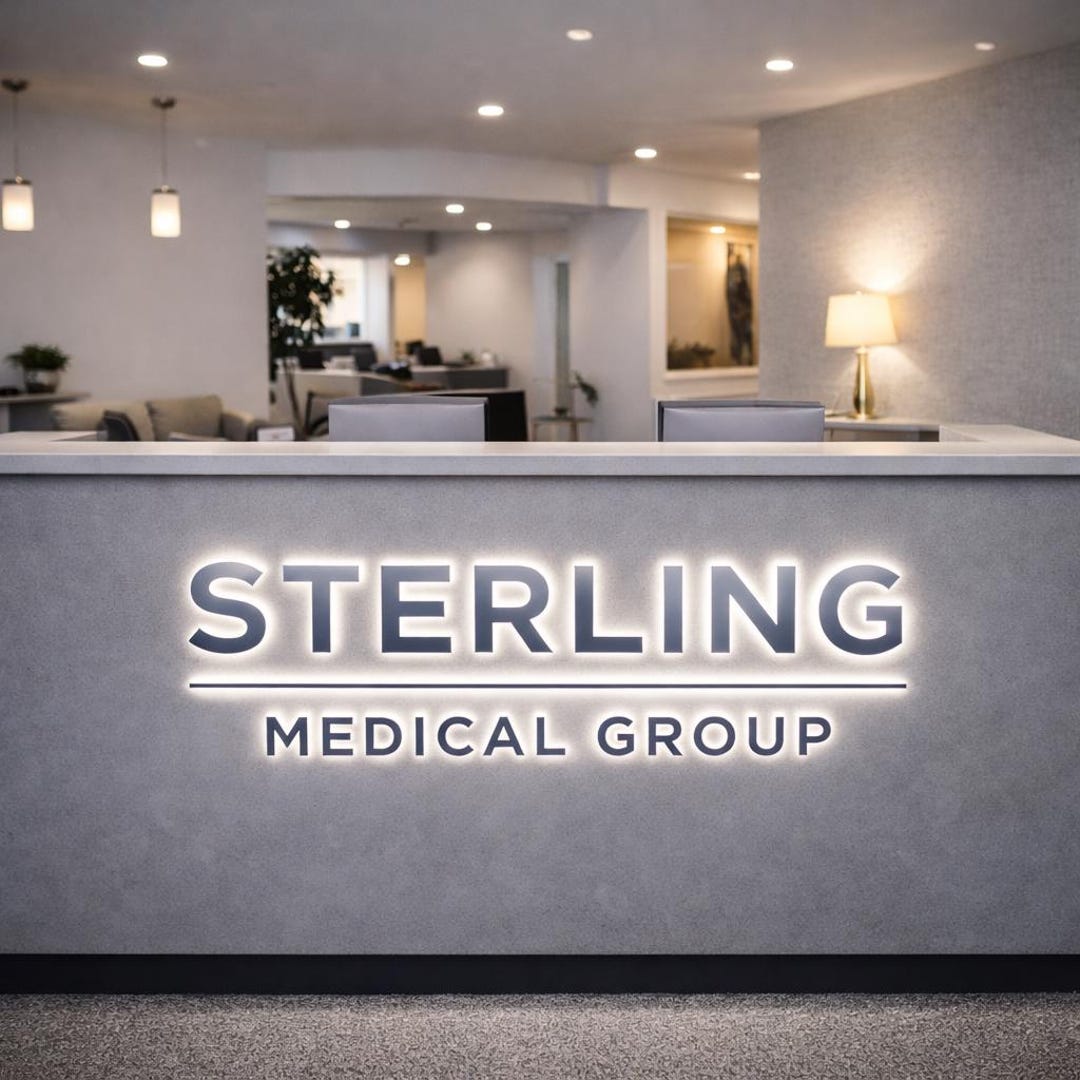 Custom Reception Logo Sign | 3D LED Channel Letters With Halo Backlight ...