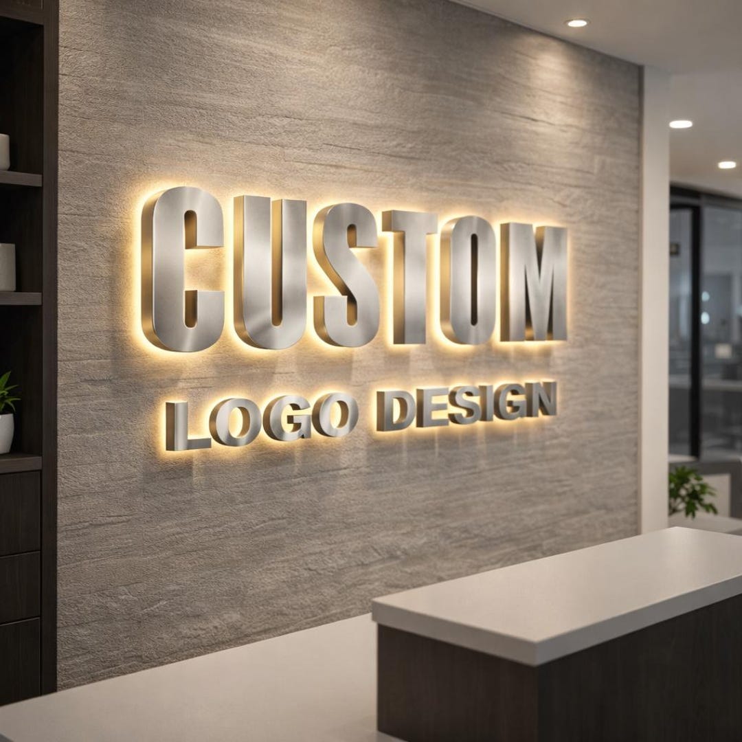 Custom LED Logo Sign - 3D Channel Letters With Frontlit or Halo ...