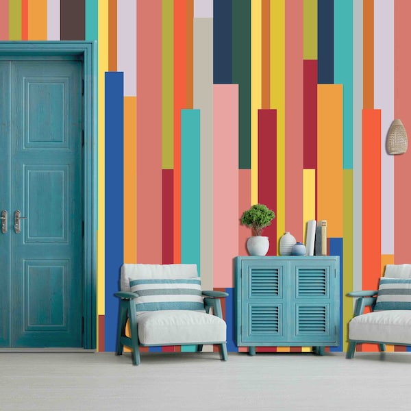 Striped Wallpaper - Etsy