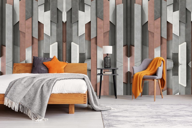 3D Stone Pattern Wallpaper: Custom Size, Peel and Stick - Etsy