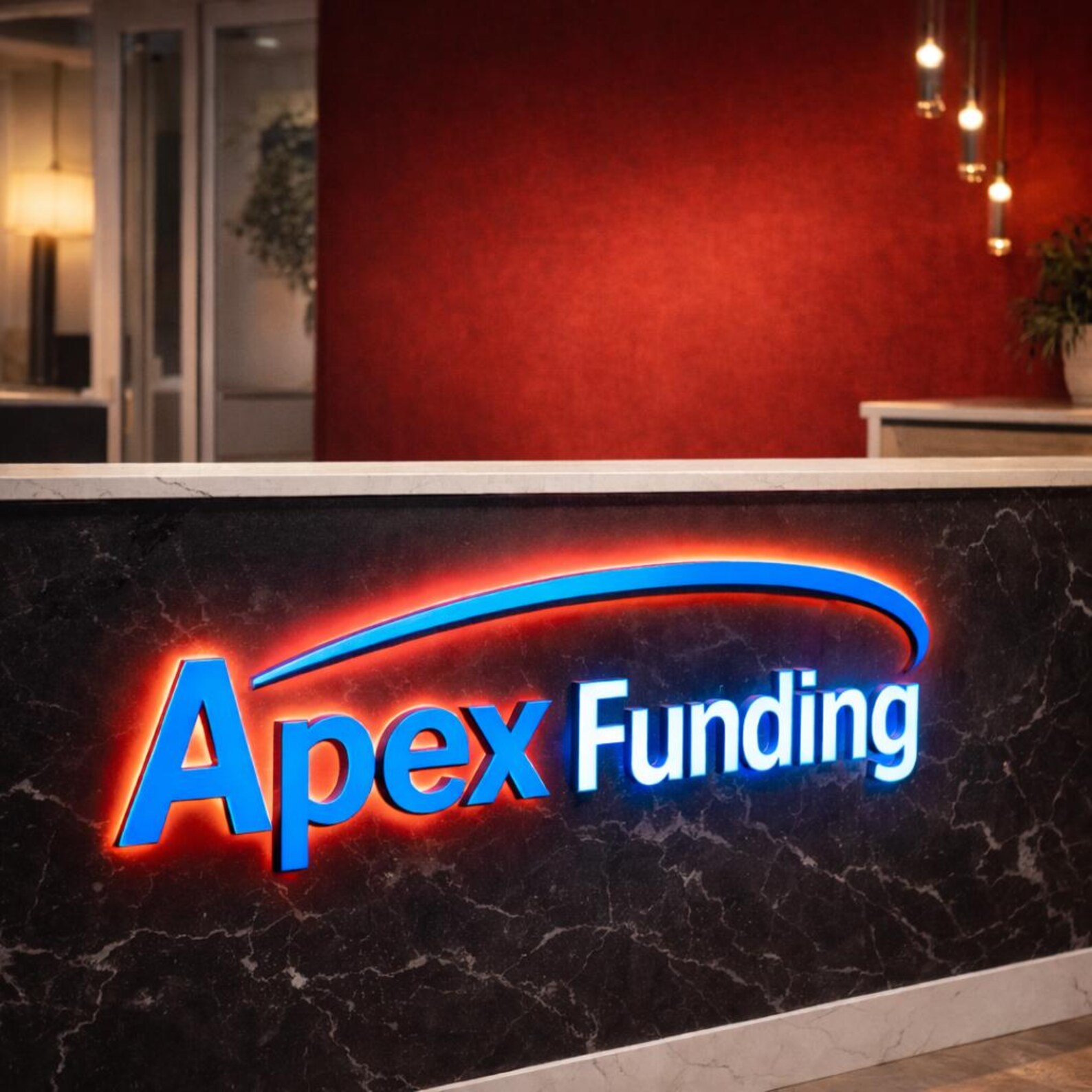 Custom Reception Logo Sign | 3D LED Channel Letters With Halo Backlight ...