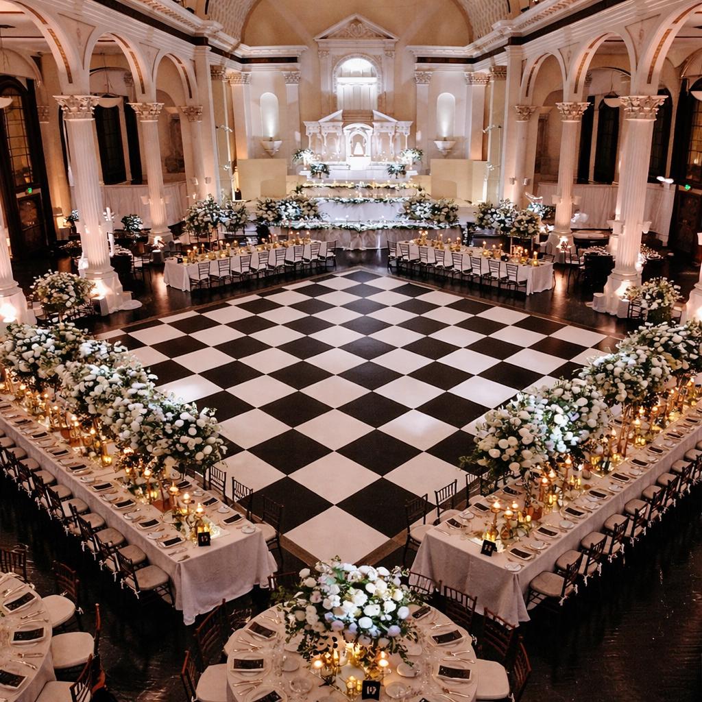 Checkerboard Wedding Dance Floor Decal | Removable Vinyl Wrap - Etsy