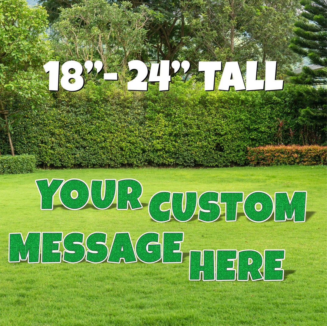 18 24 Custom Letter Yard Sign-build Your Own Sign-lawn Letter Sign ...