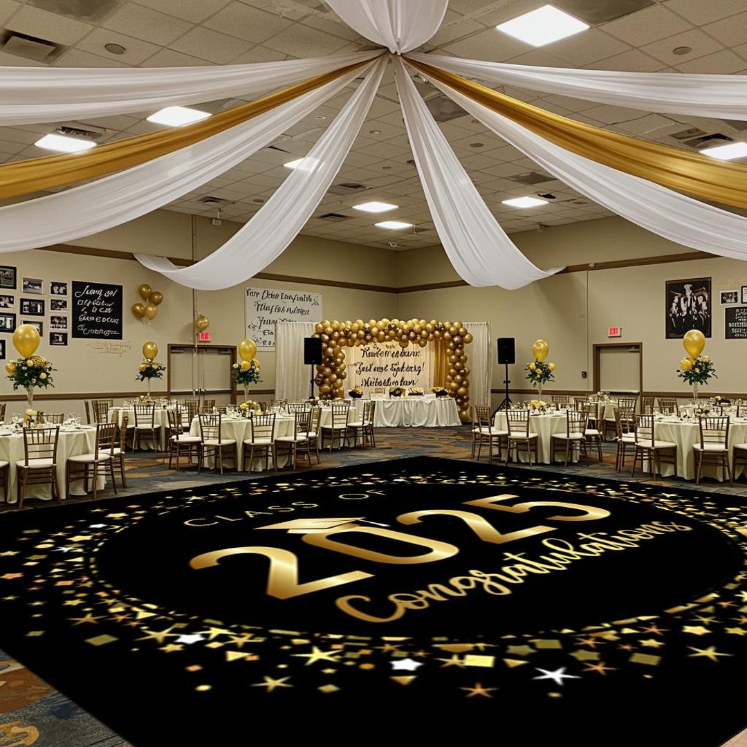 Personalized Removable Vinyl Graduation Floor Graphics | Custom ...