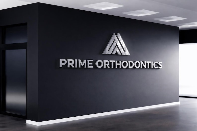 3D Logo Mockup Preview | Office Wall Business Sign Visualization ...